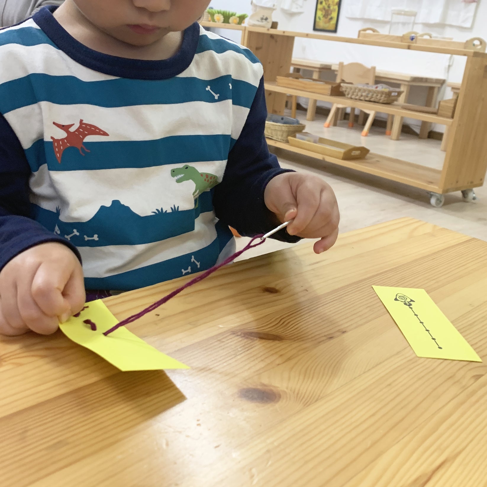 Sewing Activity Sheet : Vehicle – Montessori Resource Store Bambino