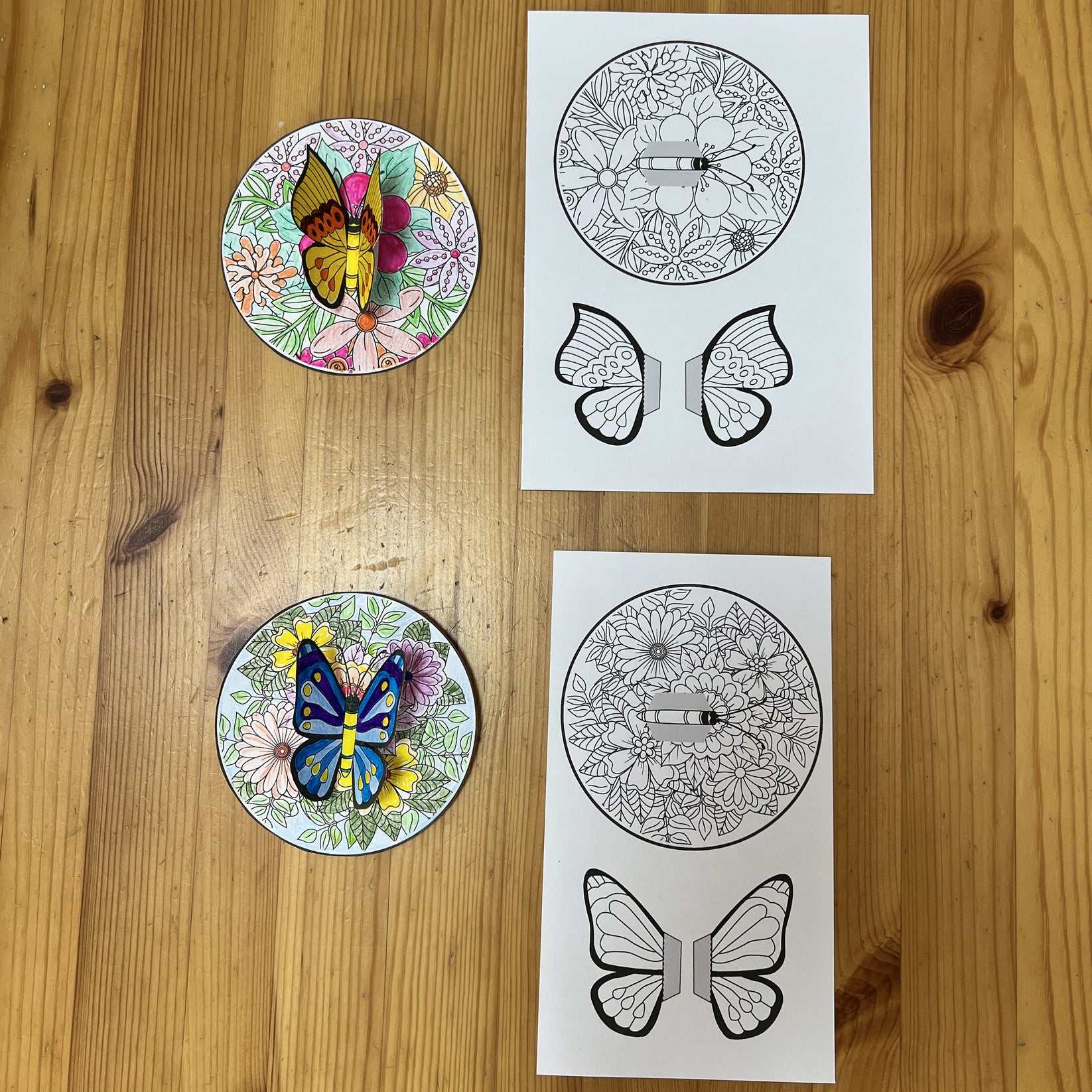 Pop-Up Butterfly - Cut and Coloring Activity – Montessori Resource ...