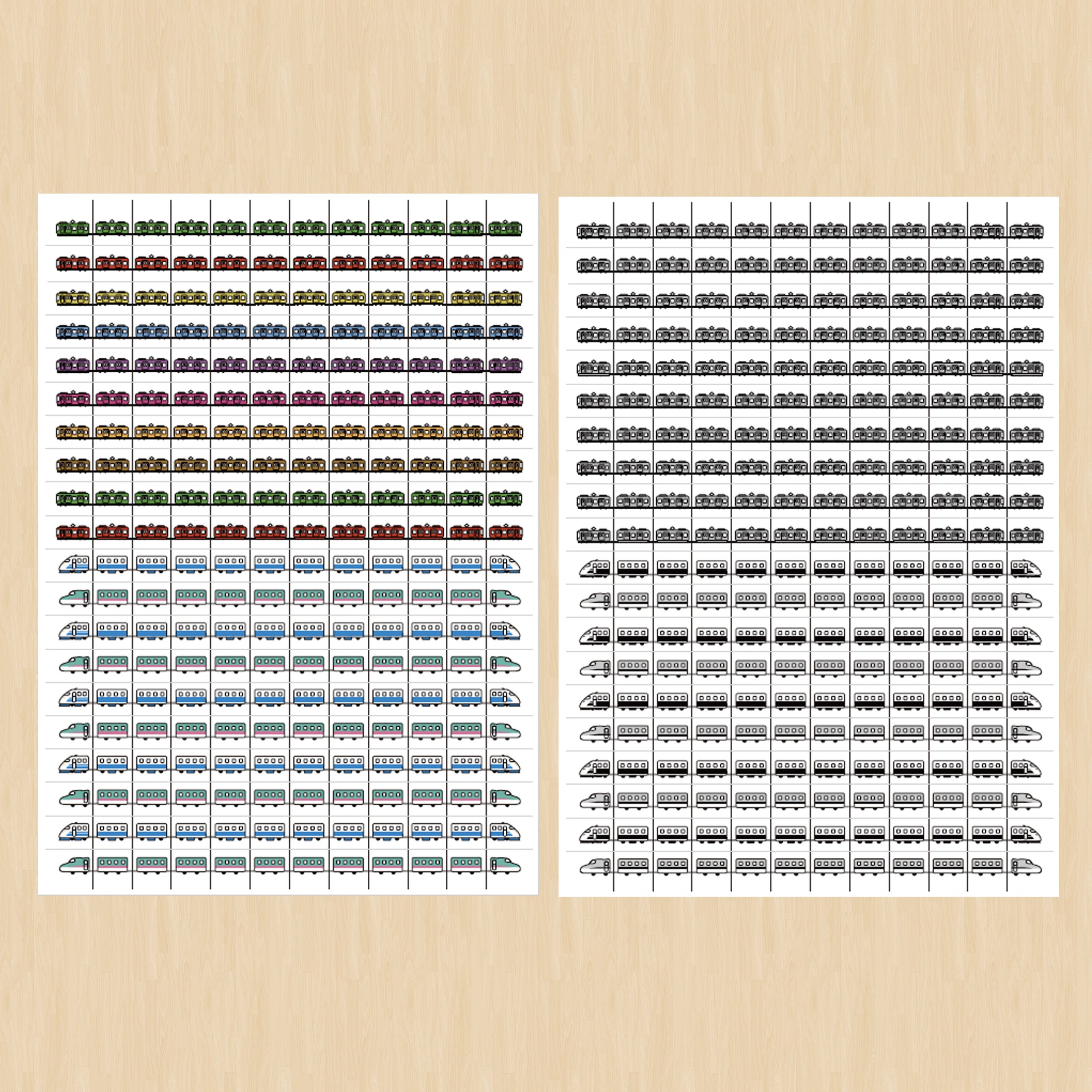Train & Bullet Train Cutting Strips – Montessori Resource Store Bambino