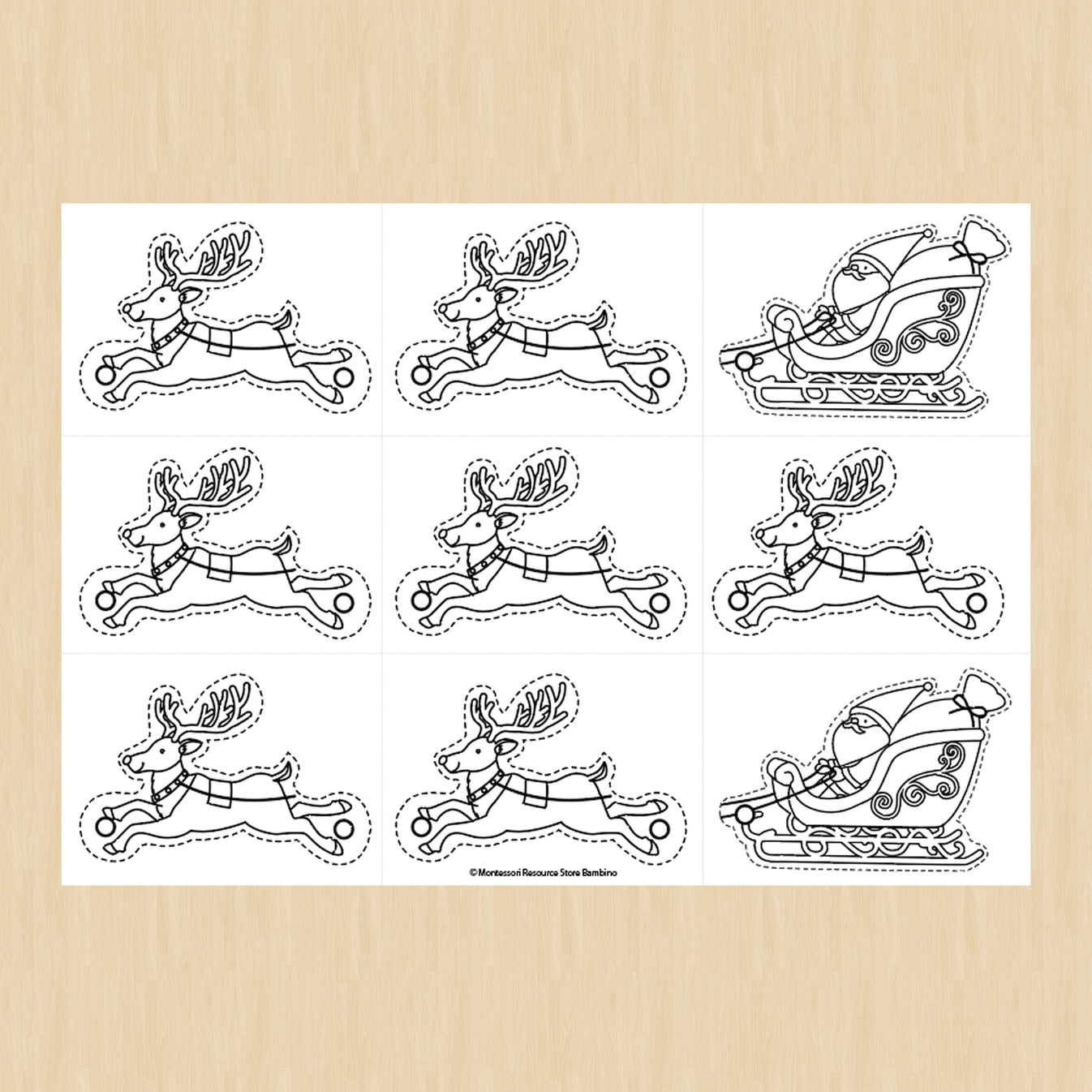 Santa's Sleigh Split Pin Connection – Montessori Resource Store Bambino