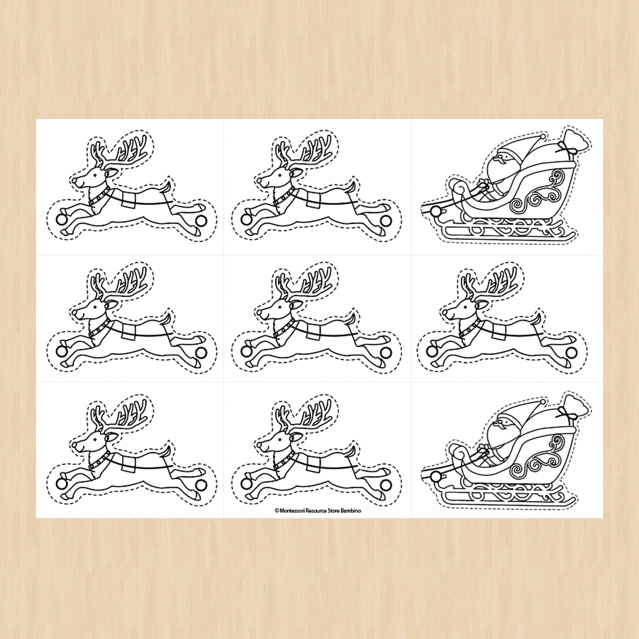 Santa's Sleigh Split Pin Connection – Montessori Resource Store Bambino