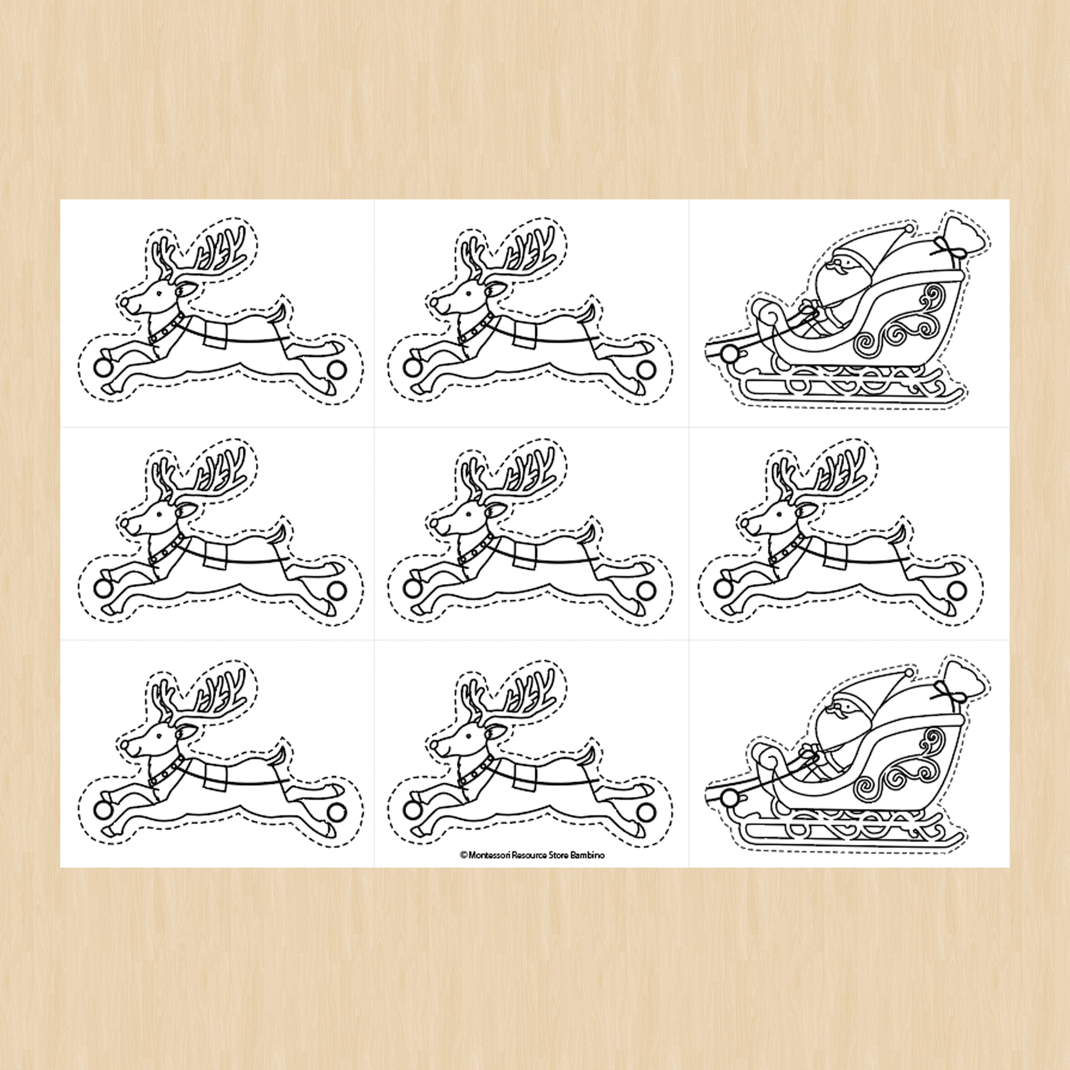 Santa's Sleigh Split Pin Connection – Montessori Resource Store Bambino