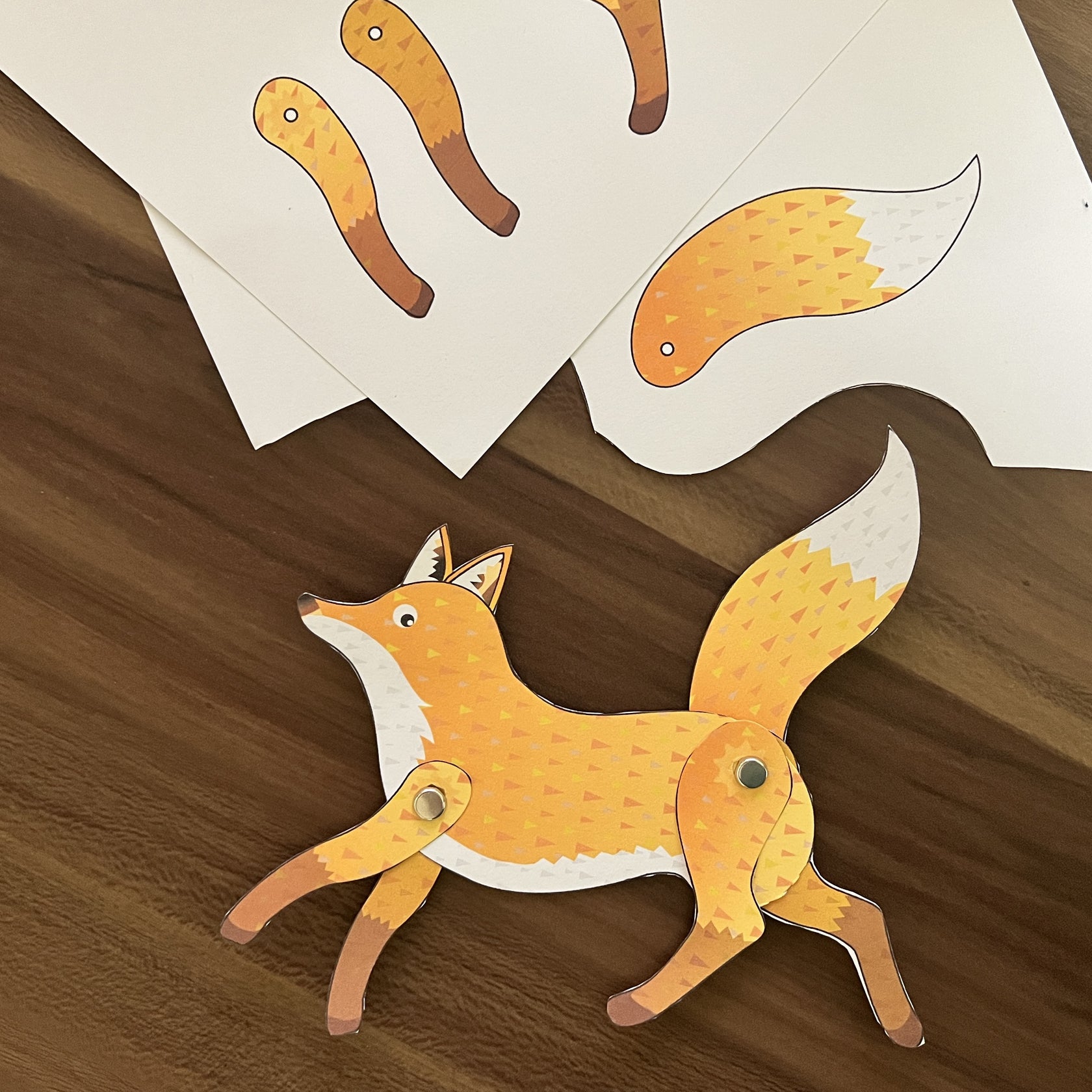 Moveable Fox Craft Kit: A Fun Activity with Split Pins – Montessori ...