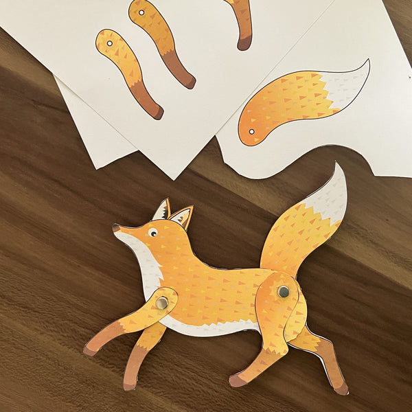 Moveable Fox Craft Kit: A Fun Activity with Split Pins – Montessori ...