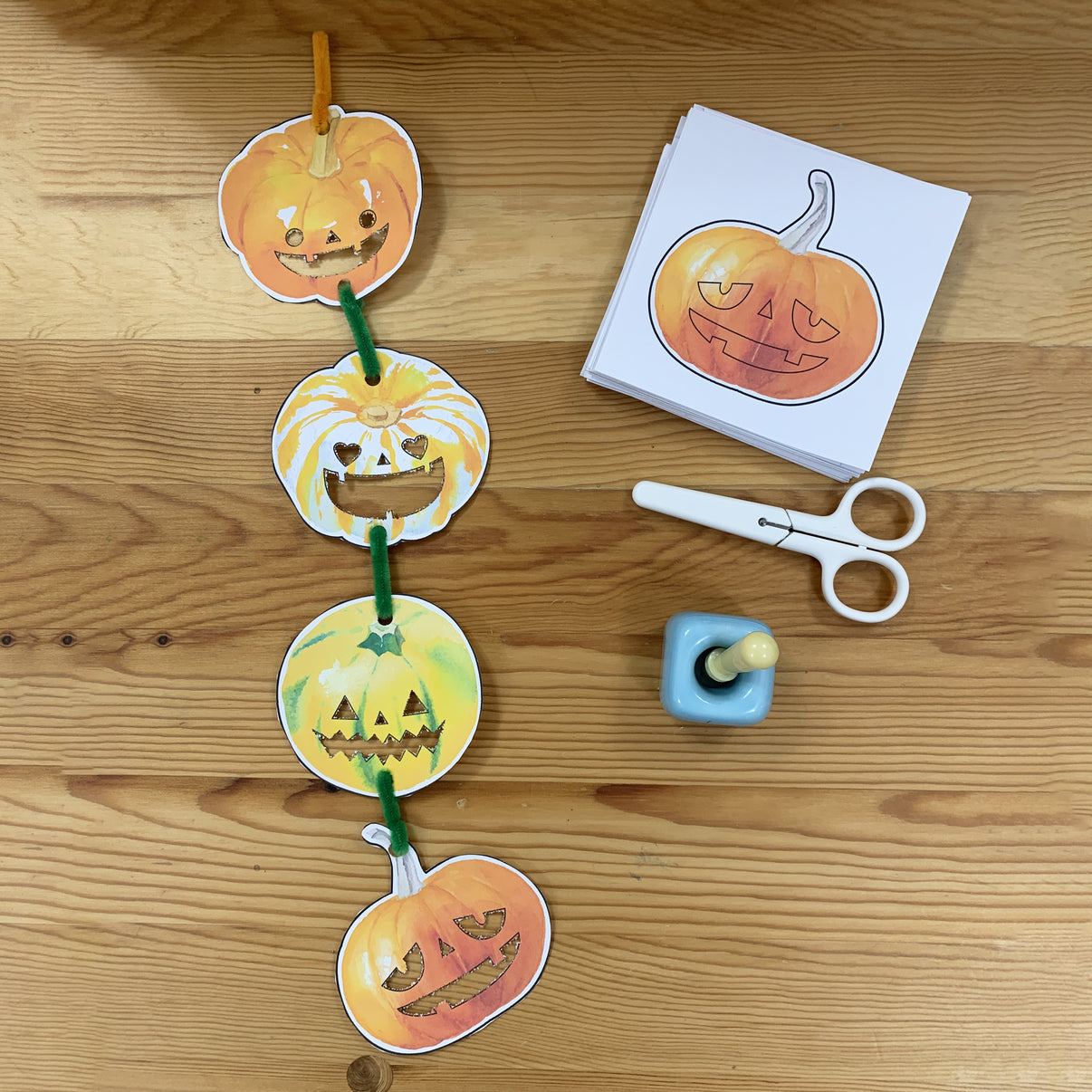 Pin Punching Work - Jack-o’-Lantern Shape Cutting – Montessori Resource ...