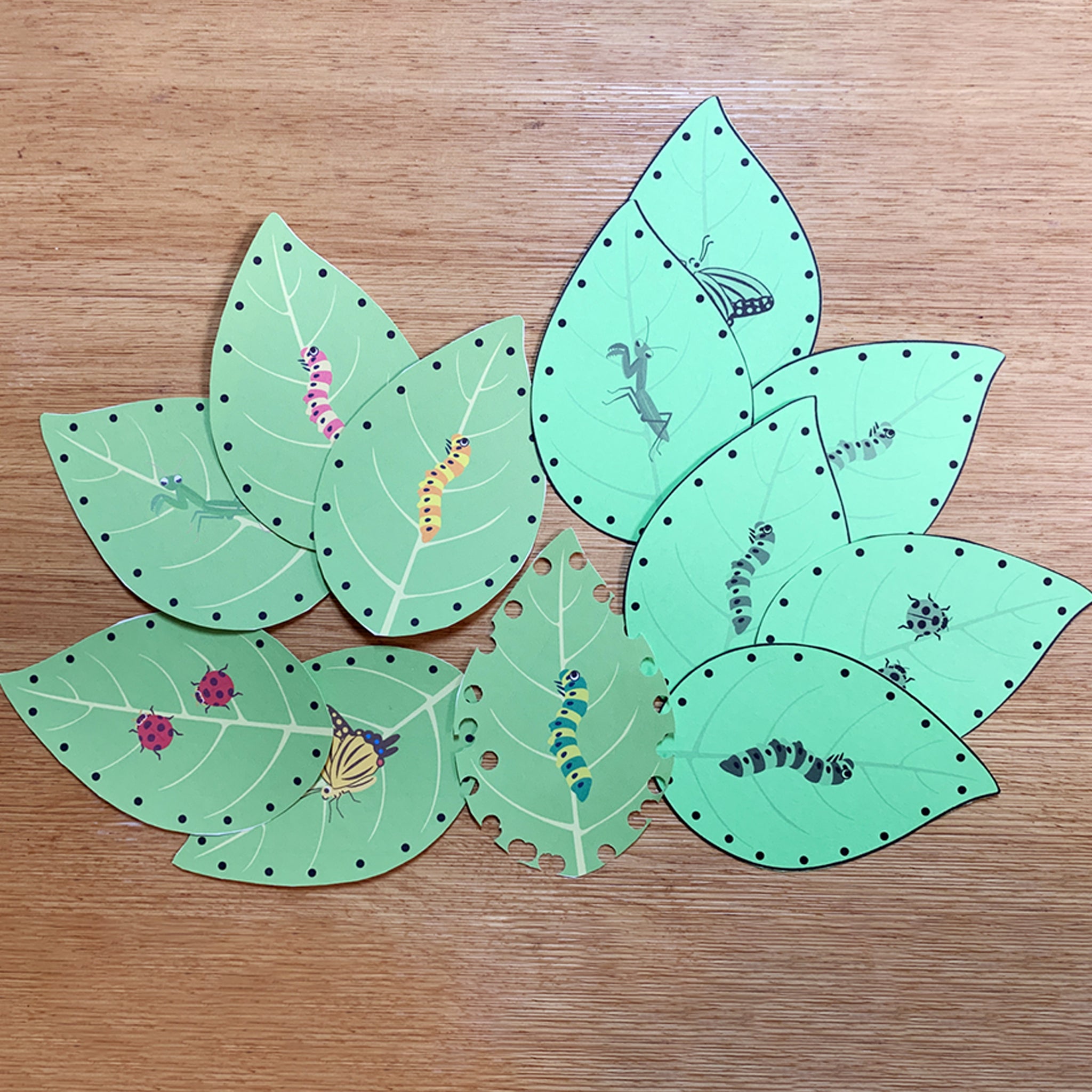 Fine Motor Bug-Themed Leaf Punching Activity | Hole Punch Practice for ...