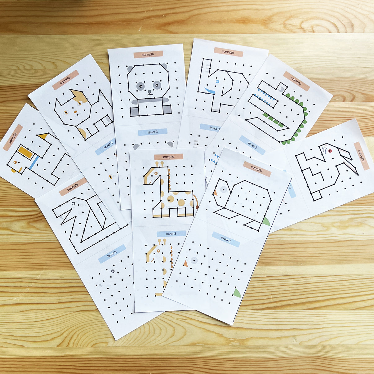 Connect the dots (vehicles, animals) – Montessori Resource Store Bambino