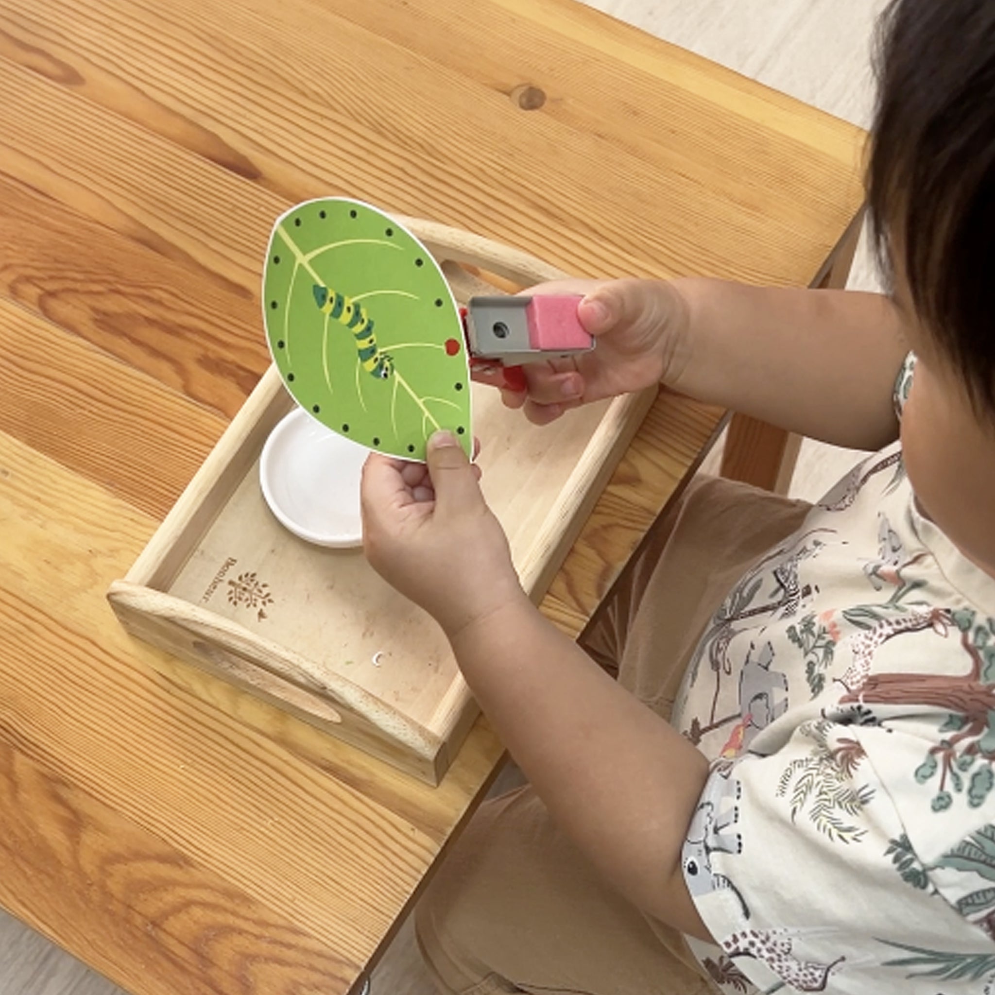 Fine Motor Bug-Themed Leaf Punching Activity | Hole Punch Practice for ...