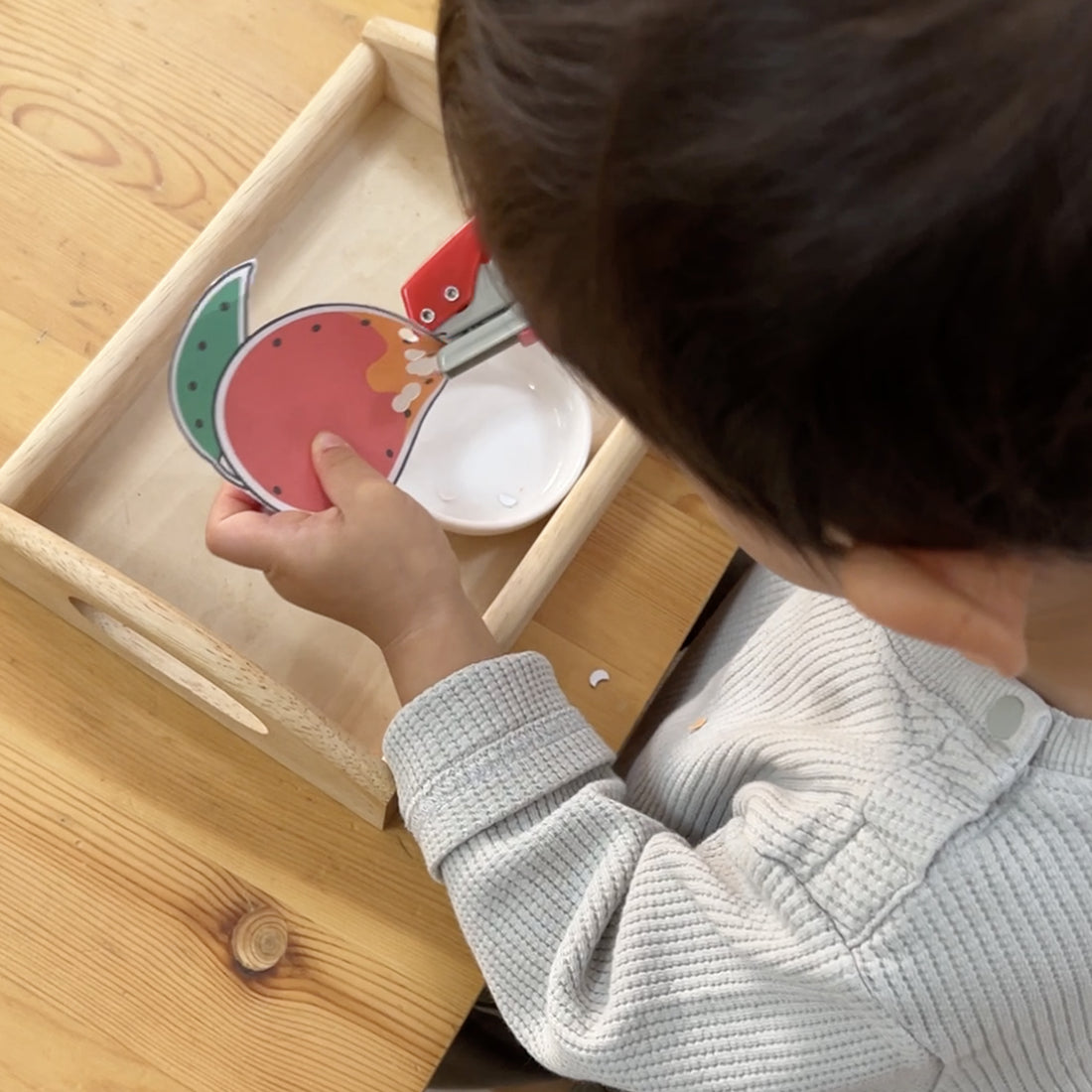 Fruit-Themed Hole Punch Activity Sheet – Montessori Resource Store Bambino