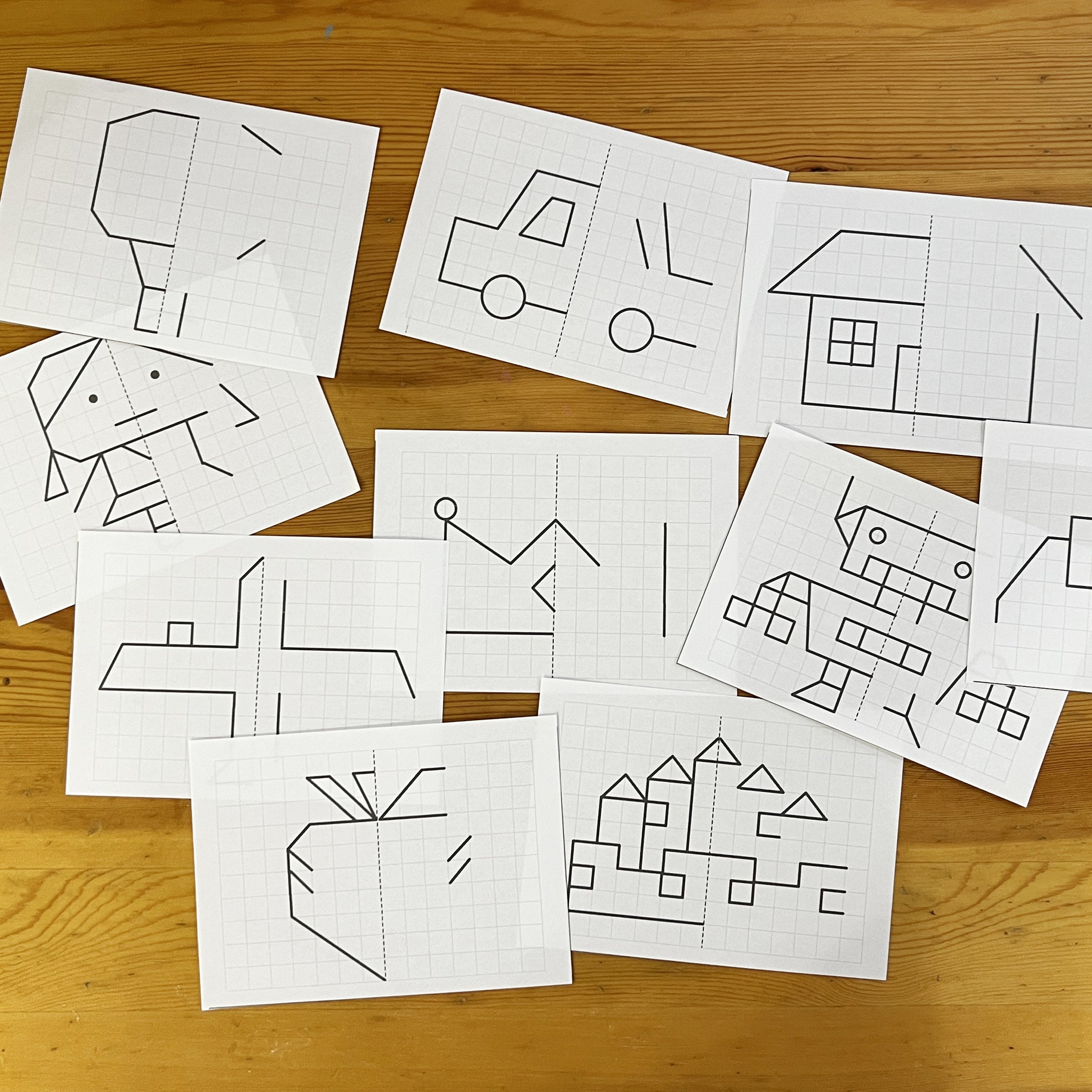 Symmetry Drawing Learning Material – Montessori Resource Store Bambino
