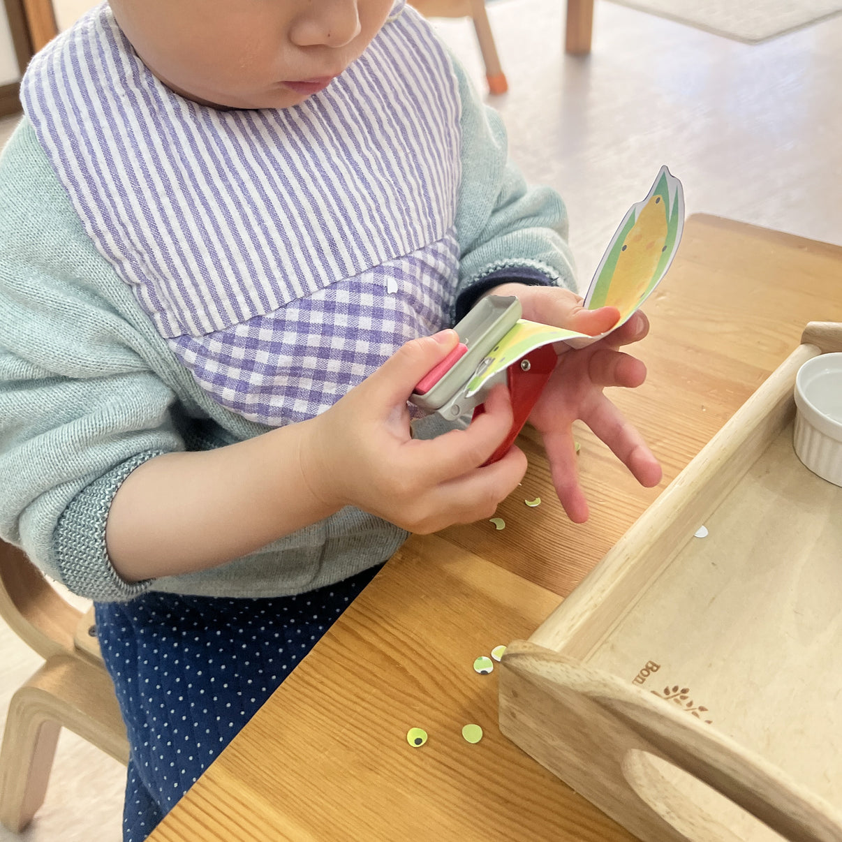 Vegetable-Themed Hole Punch Activity Sheet (Soft Watercolor Design ...