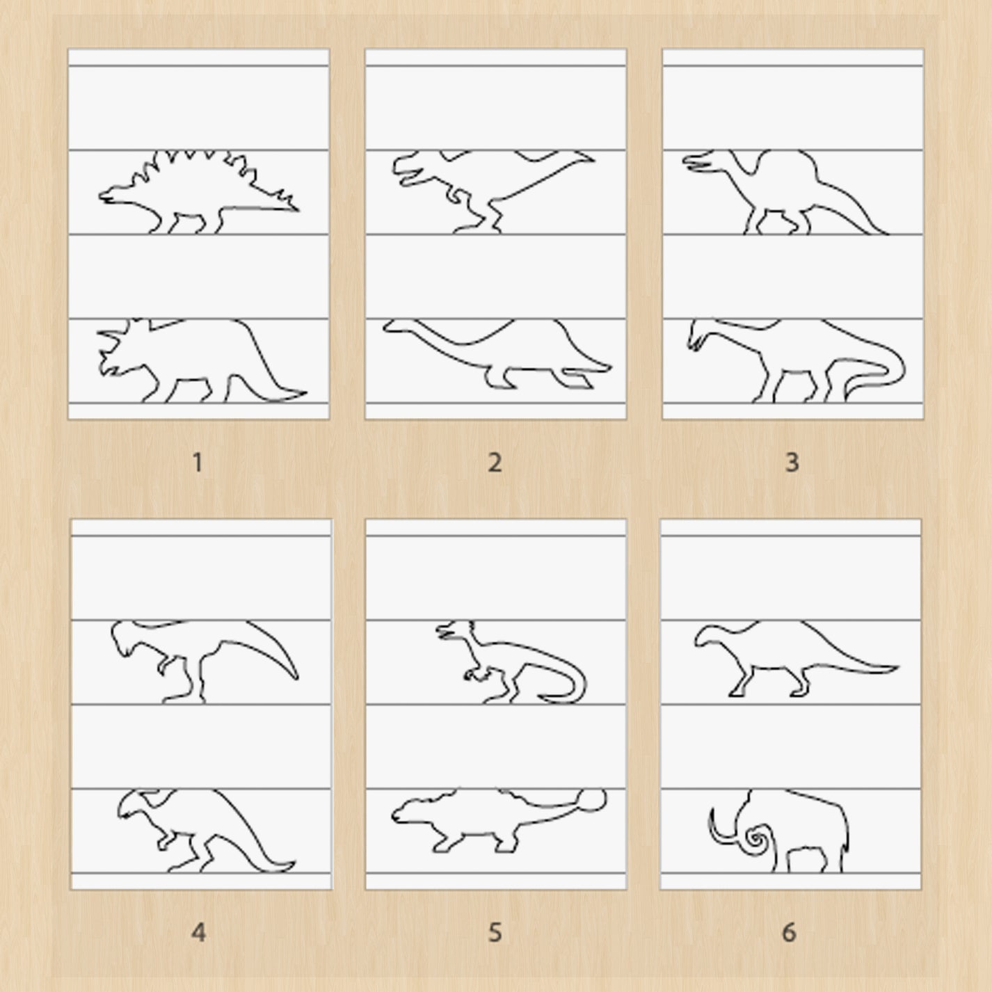 Dinosaur Craft: Scissor Activity to Create Standing Dinosaurs ...