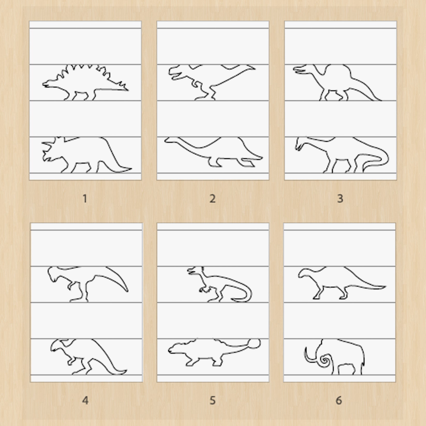 Dinosaur Craft: Scissor Activity to Create Standing Dinosaurs ...