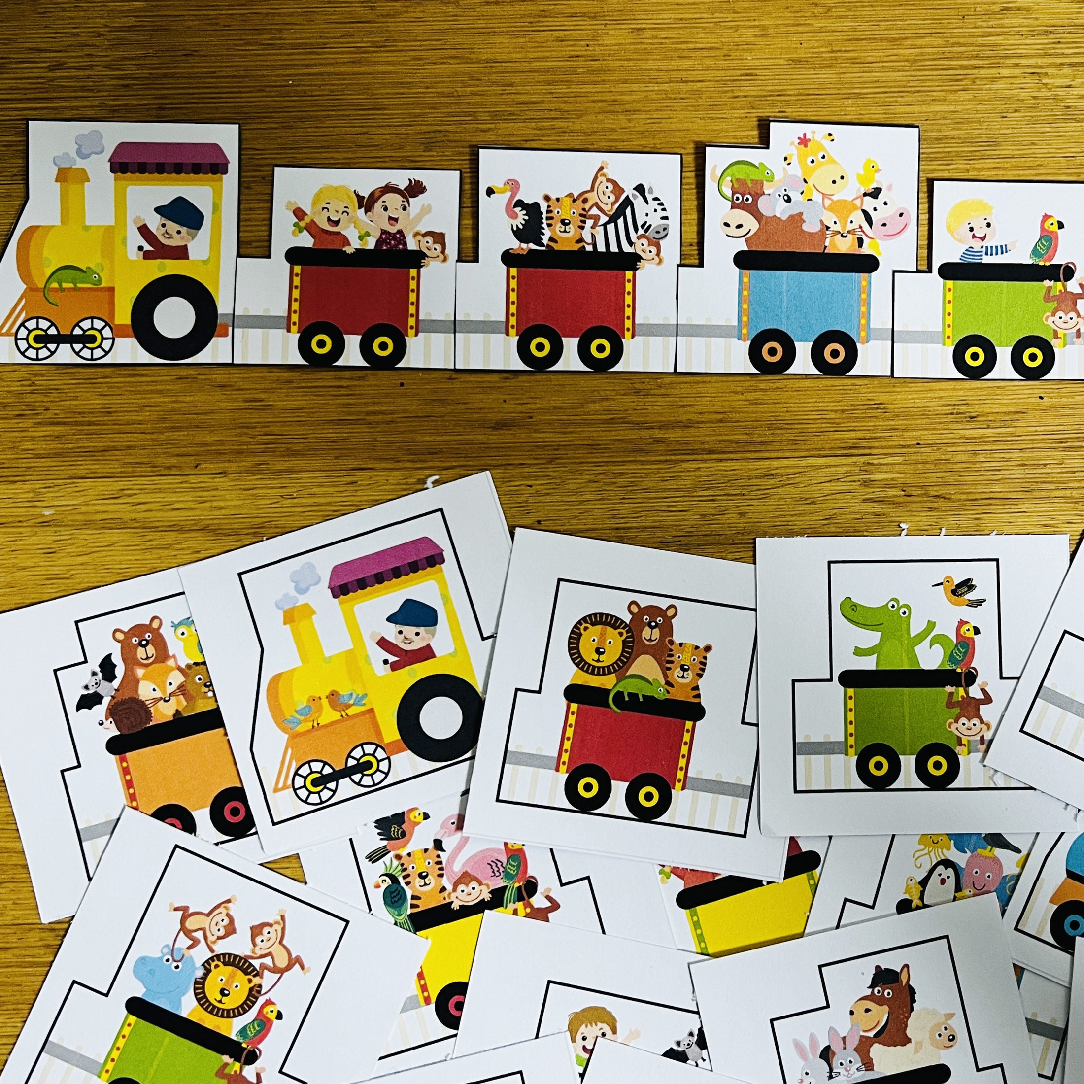 Connectable Cart Cutting and Gluing Activity – Montessori Resource ...