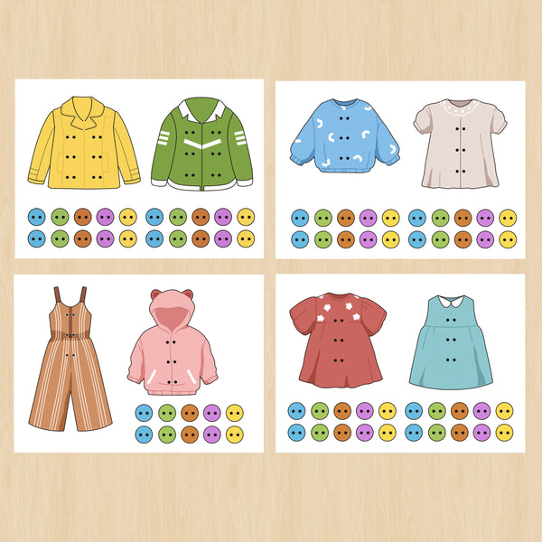 Sewing Activity: Adding Buttons to Clothes – Montessori Resource Store ...