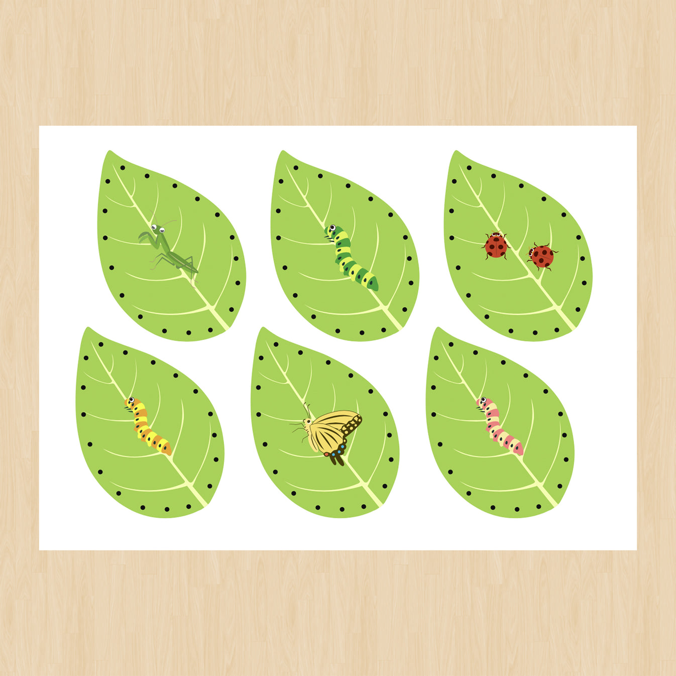 Fine Motor Bug-Themed Leaf Punching Activity | Hole Punch Practice for ...