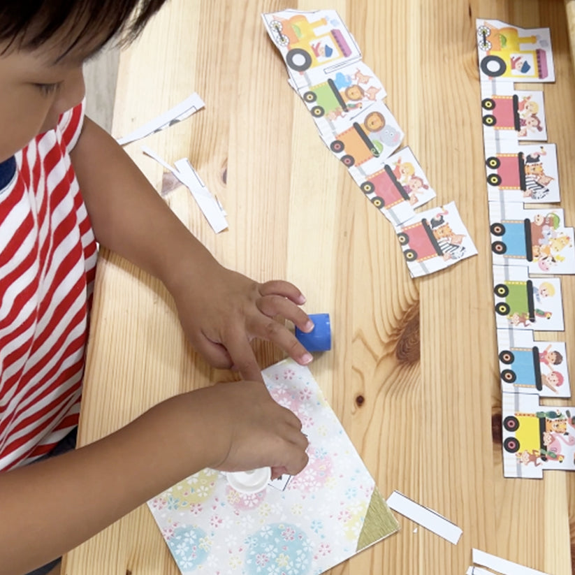 Connectable Cart Cutting and Gluing Activity – Montessori Resource ...