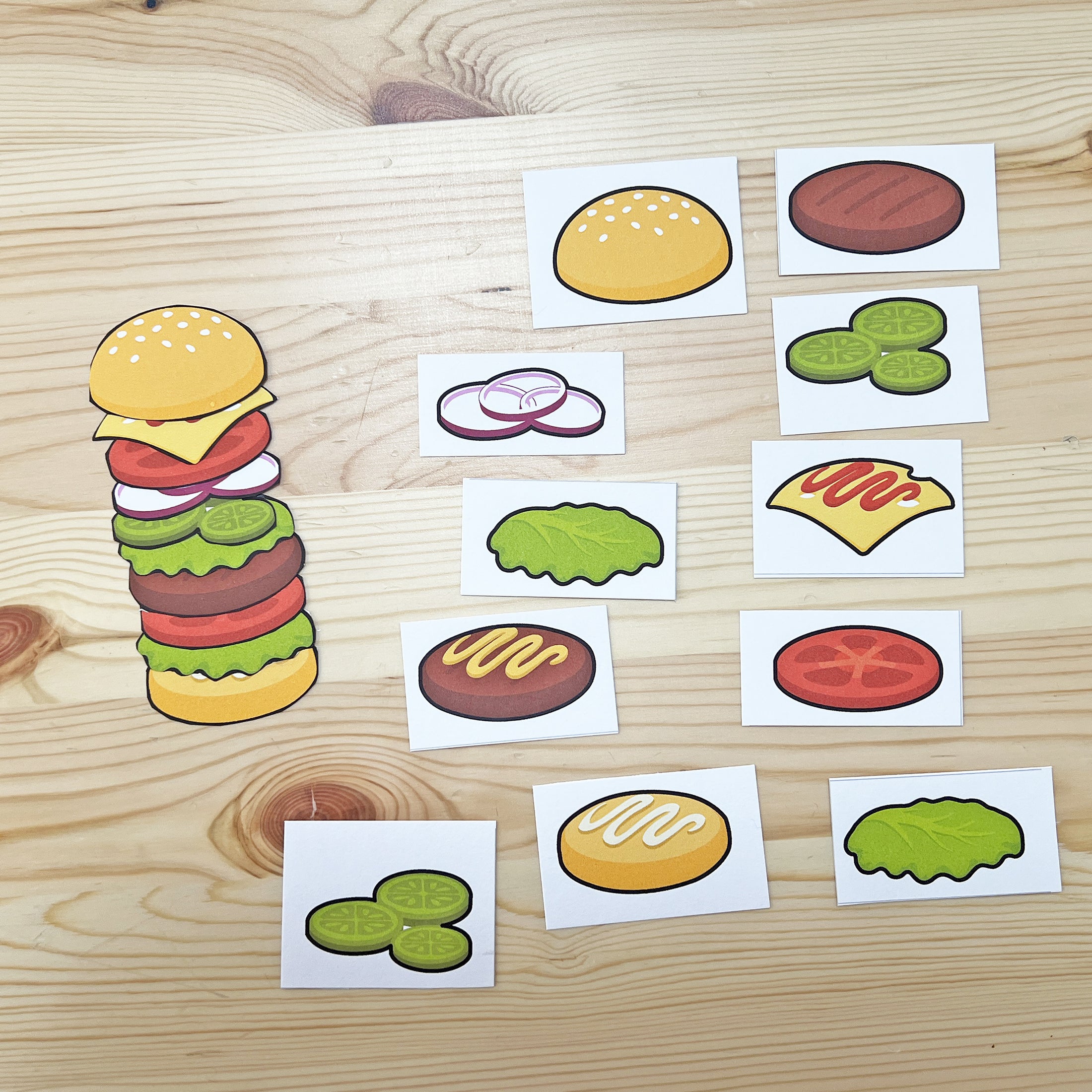 Cut & Build Your Own Burger Tower! – Montessori Resource Store Bambino