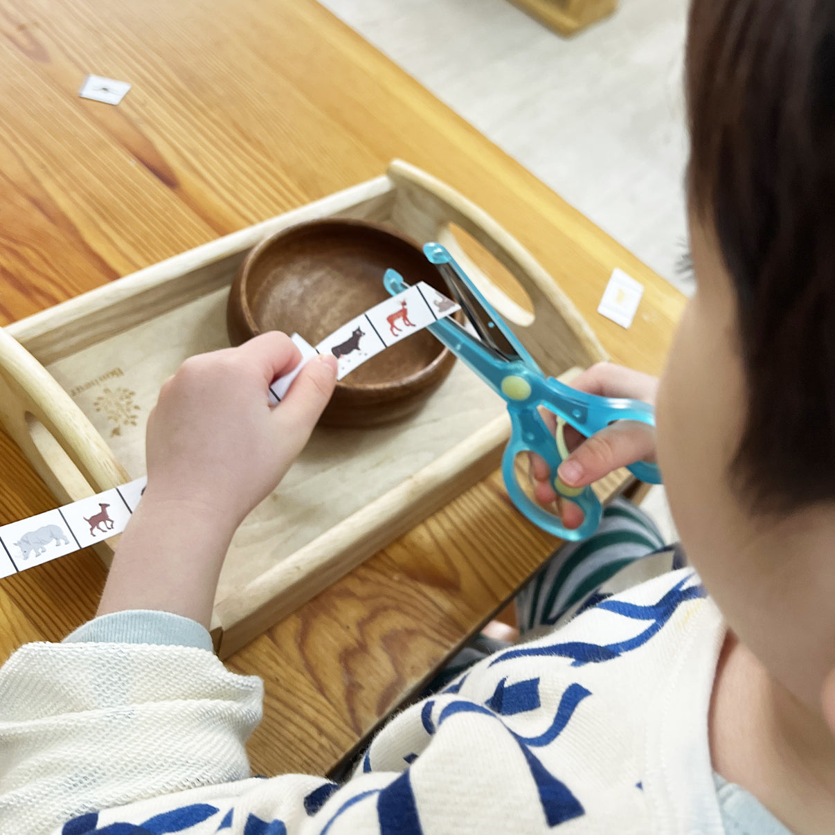 Simple Cutting Strips for Scissor Practice – Animals – Montessori ...
