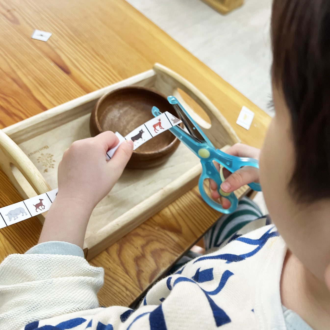 Simple Cutting Strips for Scissor Practice – Animals – Montessori ...