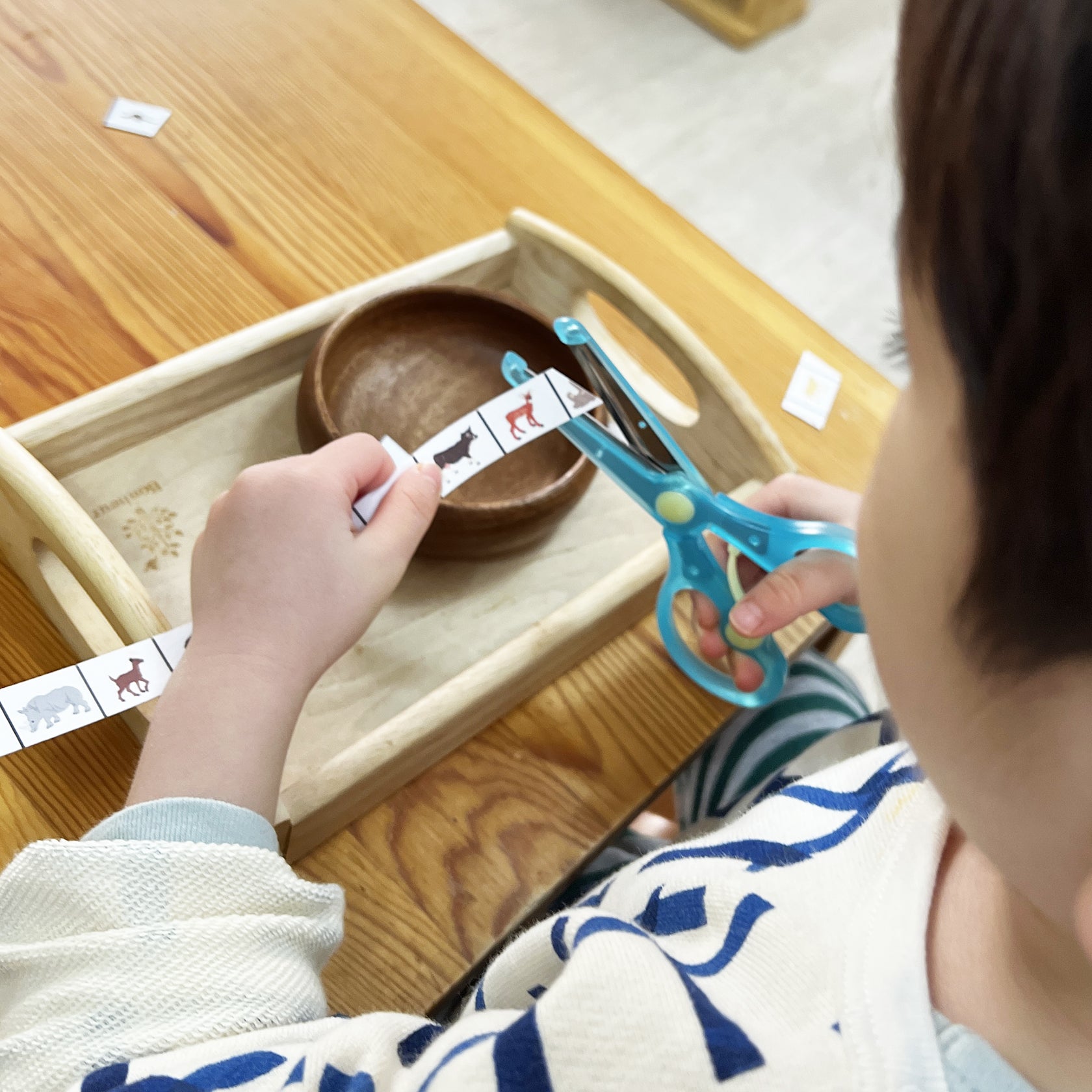 Simple Cutting Strips for Scissor Practice – Animals – Montessori ...