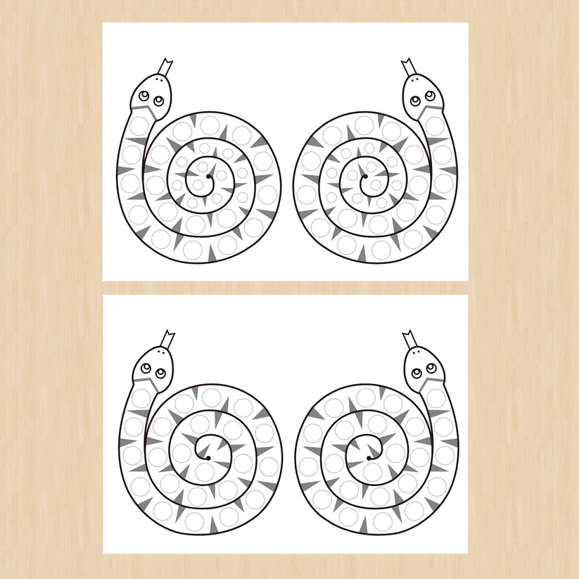 Coiled Snake Sticker & Scissor Activity – Montessori Resource Store Bambino