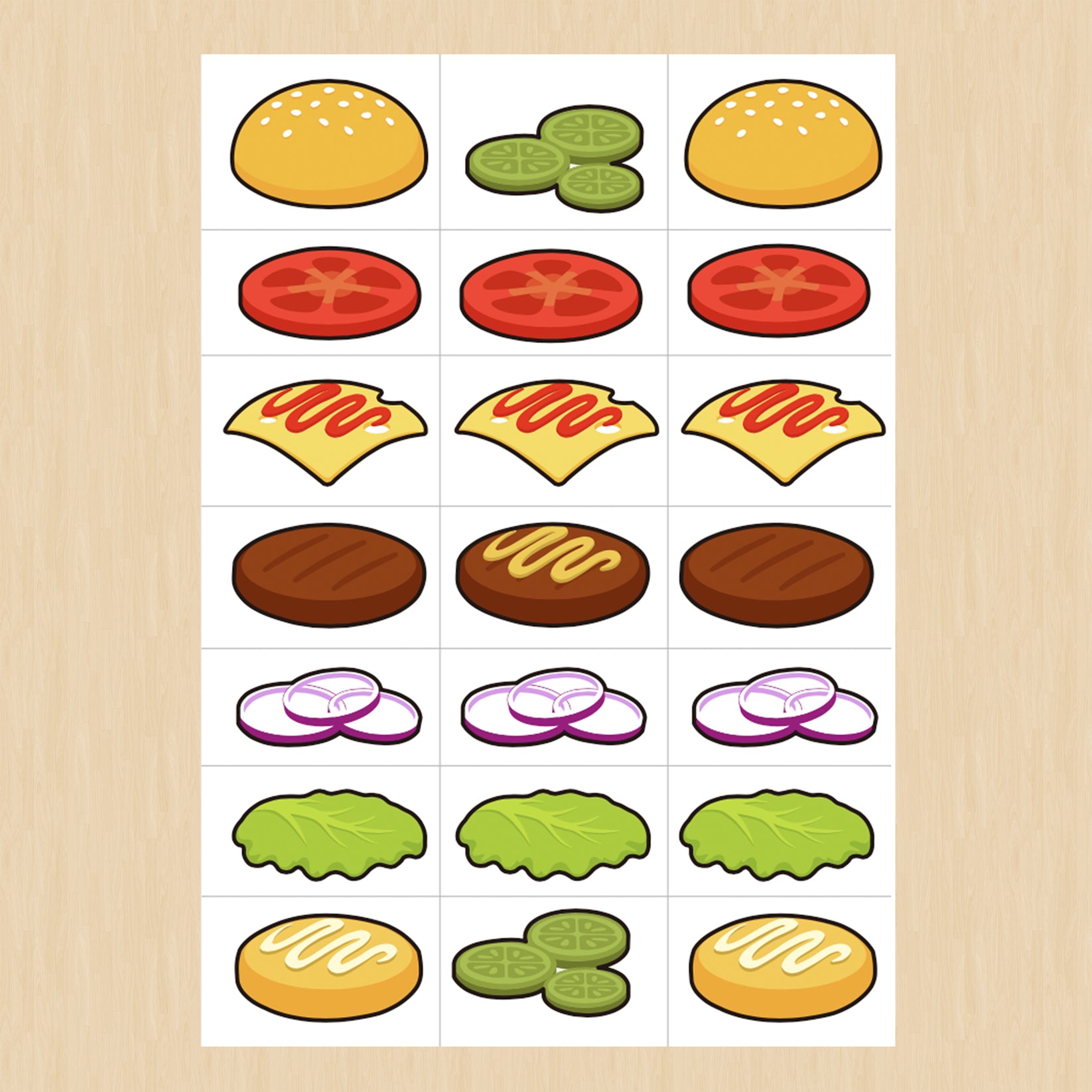 Cut & Build Your Own Burger Tower! – Montessori Resource Store Bambino