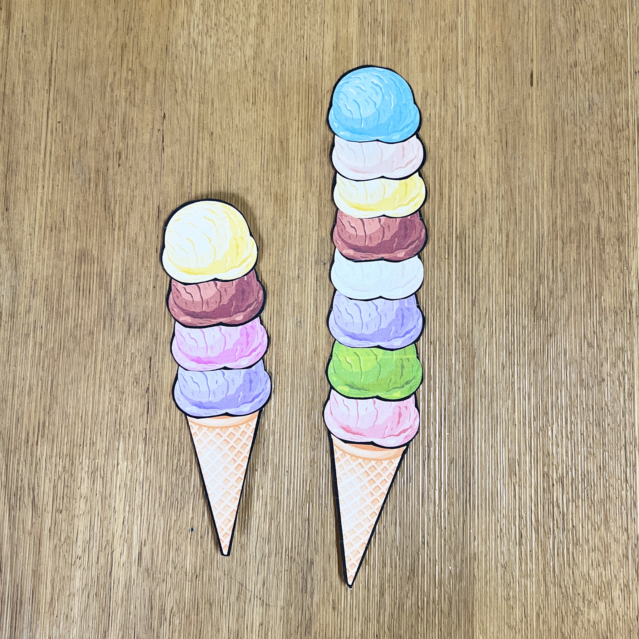 Cut and Glue Activity - Ice Cream Tower – Montessori Resource Store Bambino