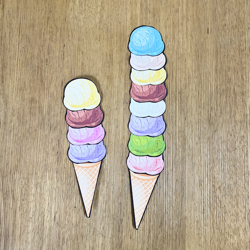 Cut and Glue Activity - Ice Cream Tower – Montessori Resource Store Bambino