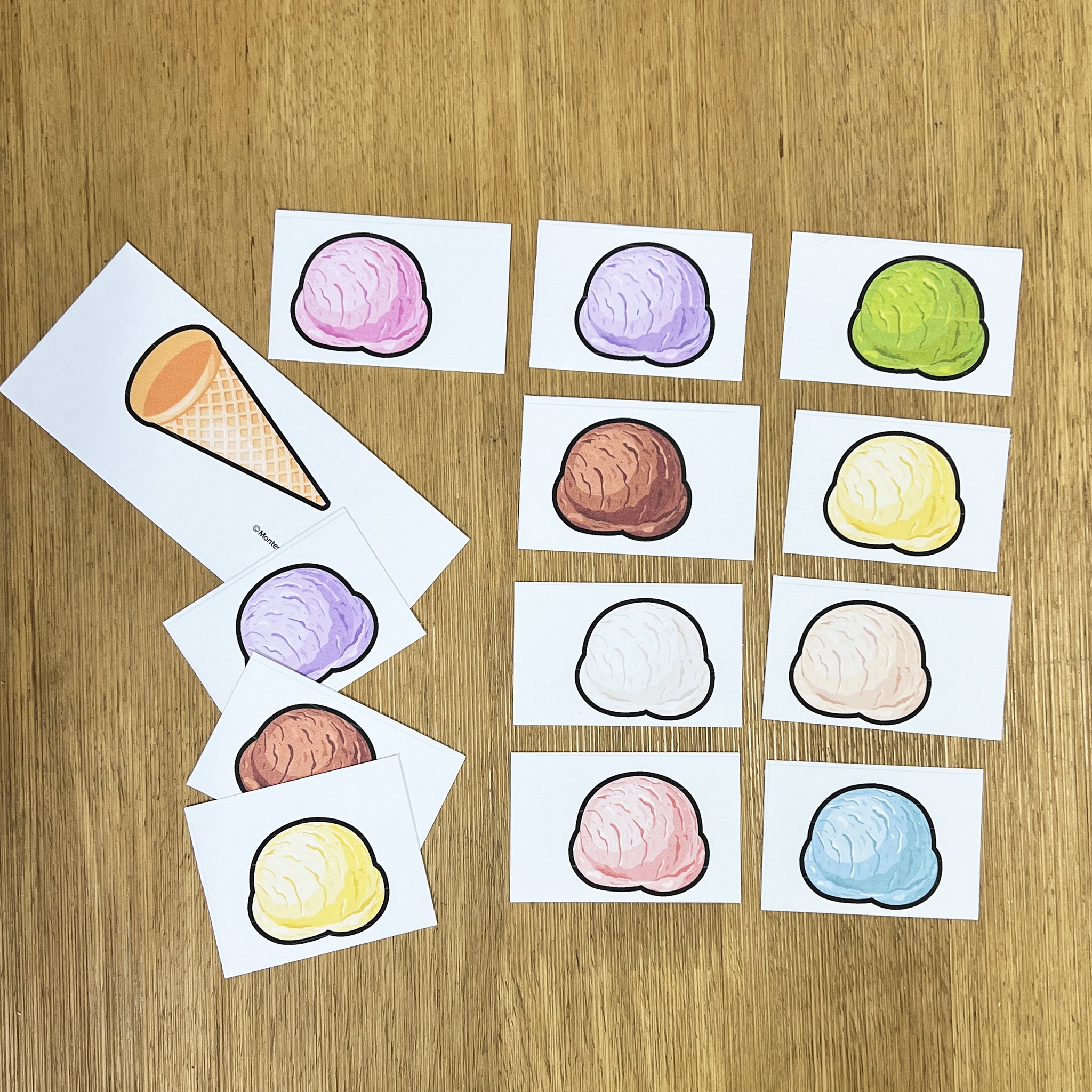 Cut and Glue Activity - Ice Cream Tower – Montessori Resource Store Bambino