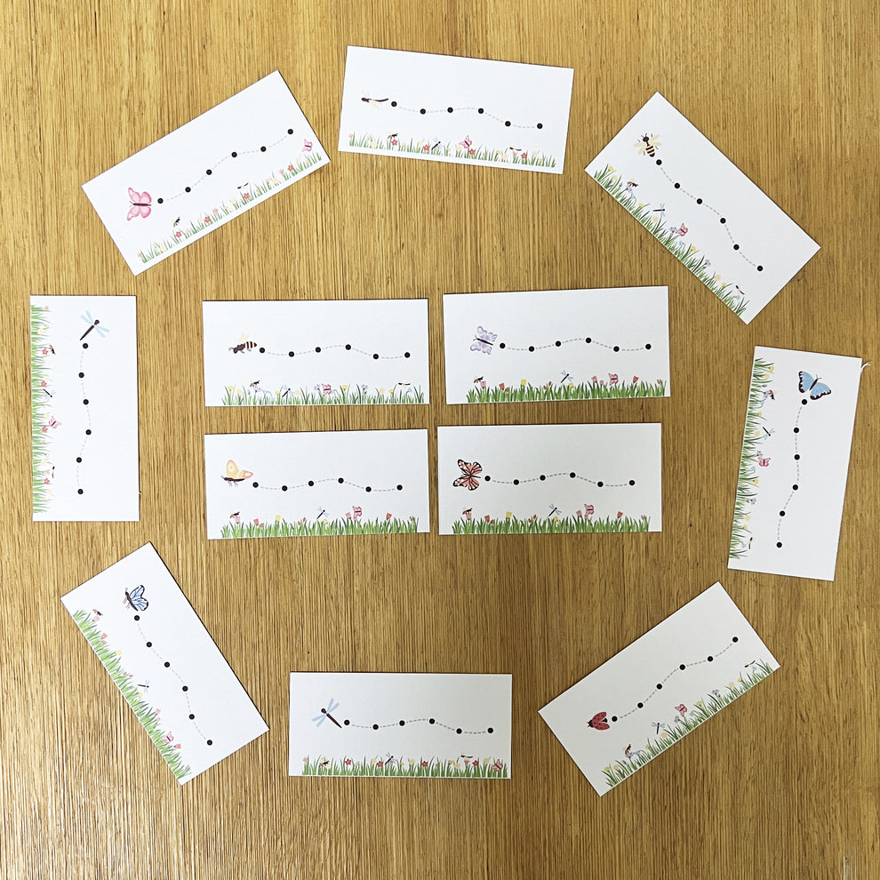 Sewing Activity Sheet : Insects flying around flowers – Montessori ...