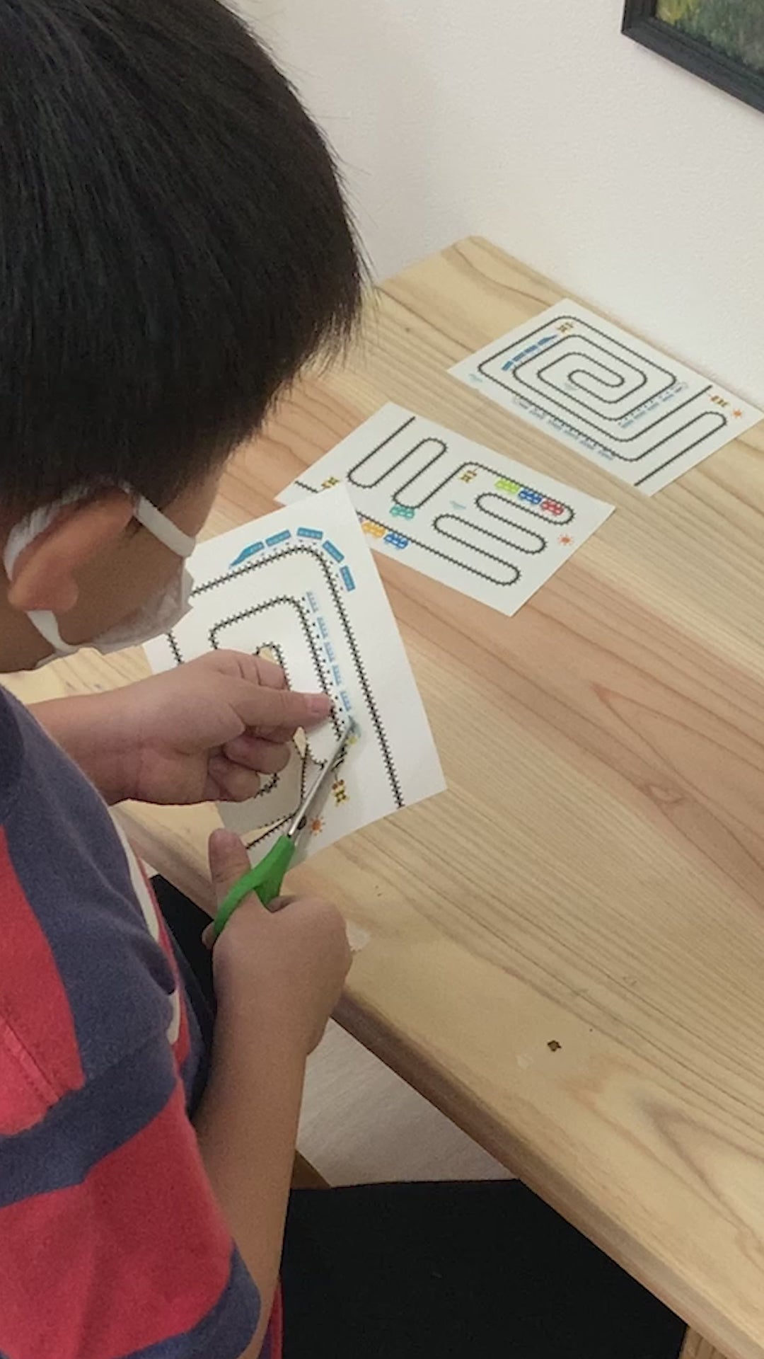 Cutting activity with scissors - Railroad Track Illustration ...