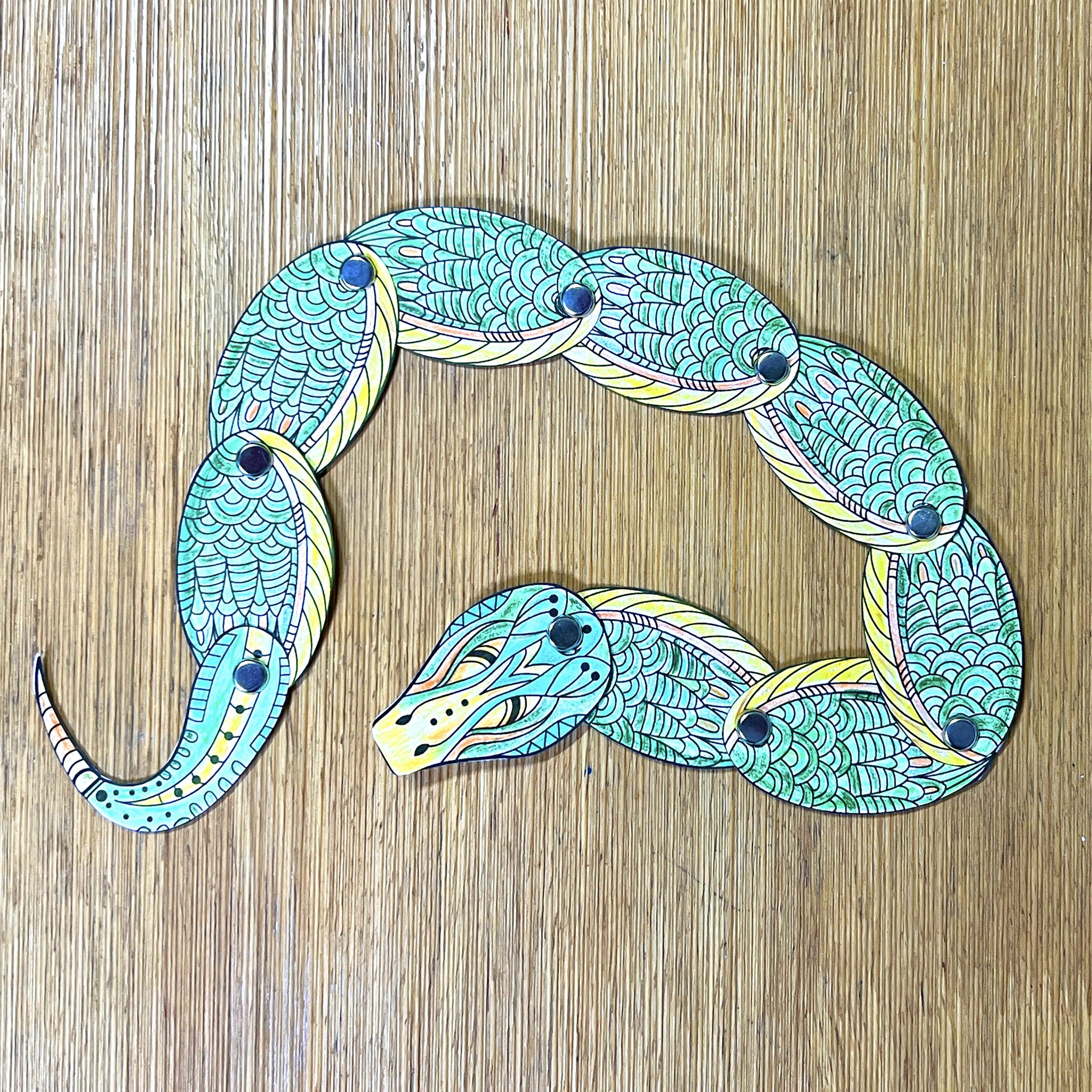 Cut & Color Split Pin Snake for Scissors and coloring Skills ...